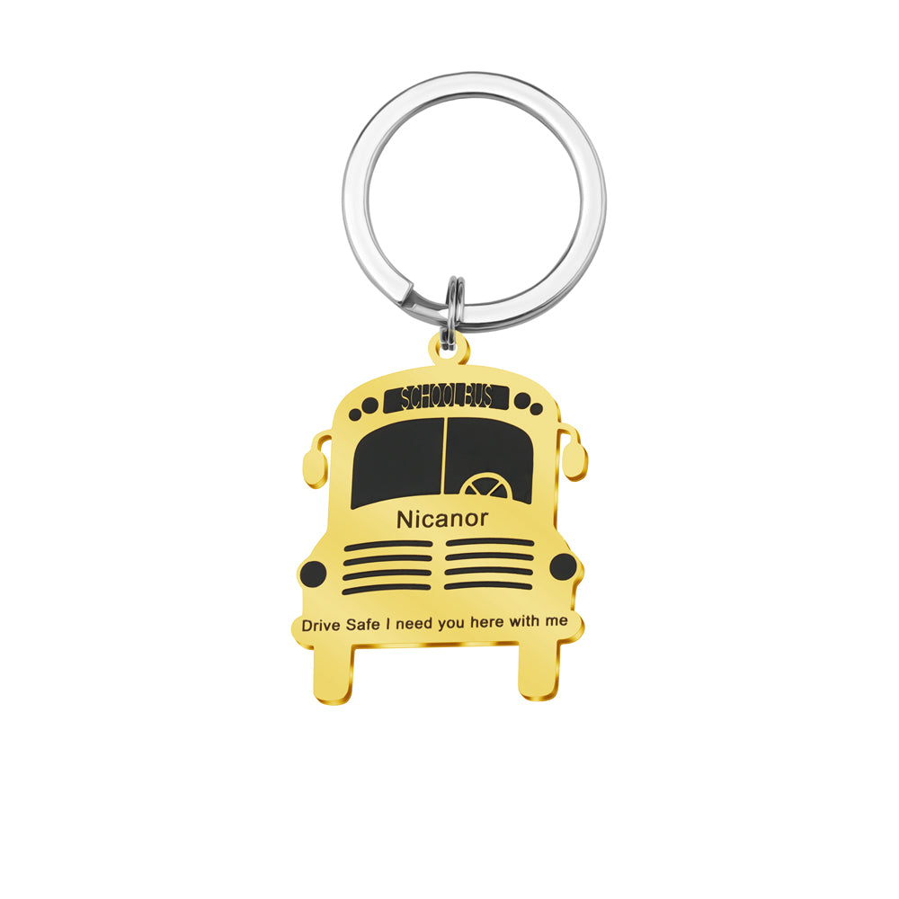 Personalized School Bus Keychain – Melody Necklace