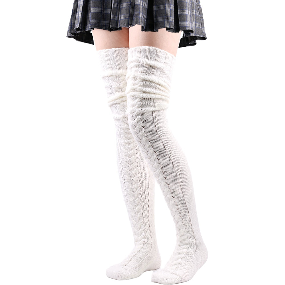 Wool Thigh High Winter Socks – Melody Necklace