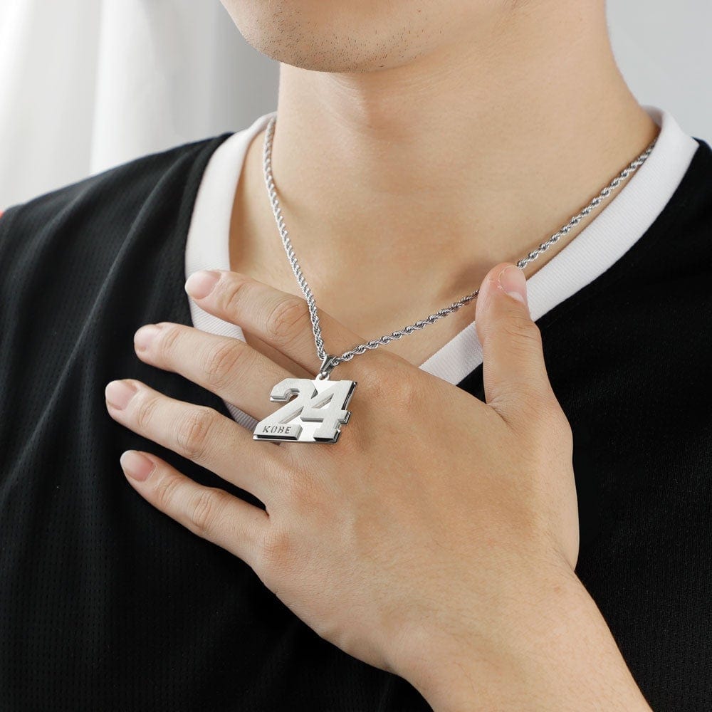 Personalized Sports Jersey Number Necklace Inspirational Lucky Number ...